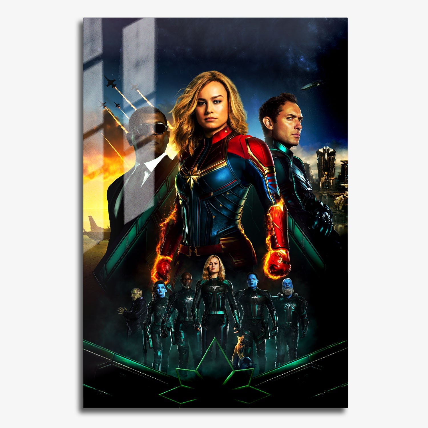 Captain Marvel Textless Metal Poster Movie Metal Poster – Flex Design Store