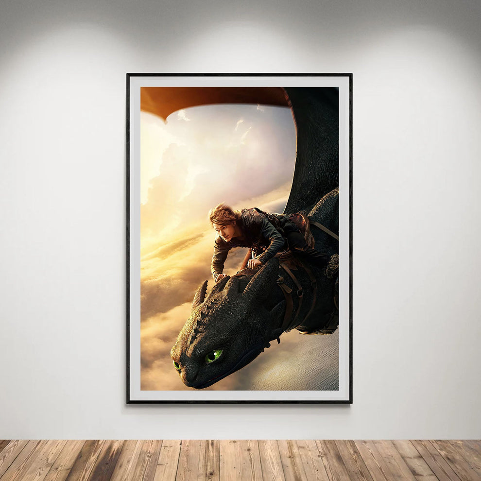 How To Train Your Dragon Textless Poster Movie Poster – Flex Design Store