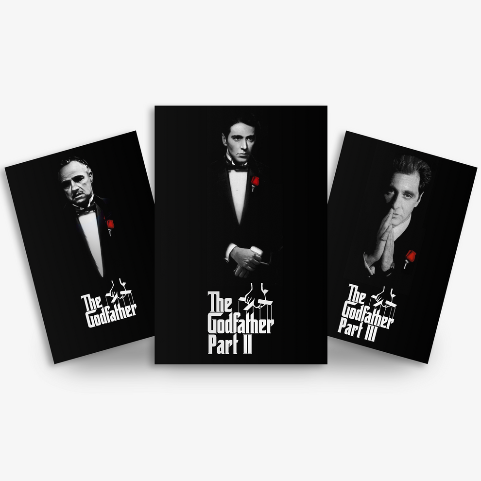 The Godfather Classic Trilogy Poster Set Poster Set – Flex Design Store